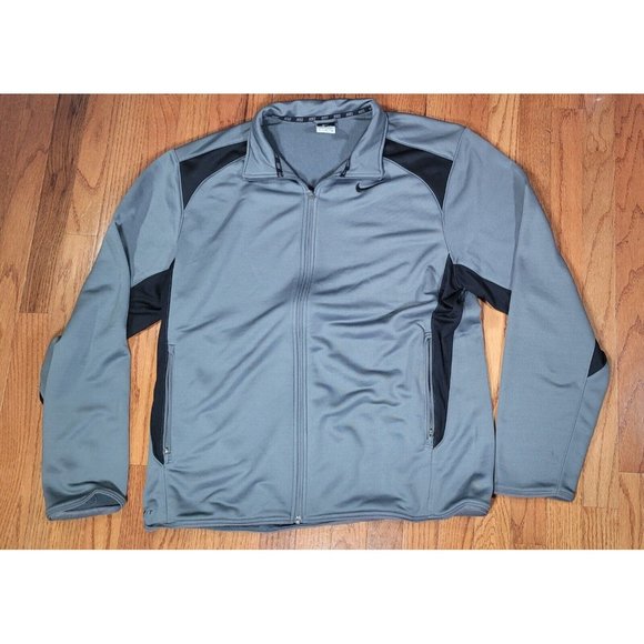Nike | Jackets & Coats | Nike Mens Dri Fit Jacket Xl Full Zip Grey ...
